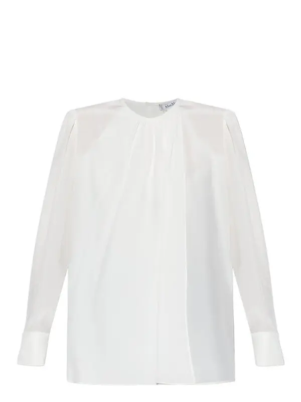 Max Mara Carol Silk Top - White
