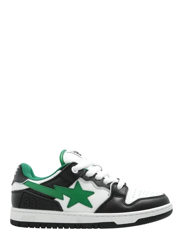 A BATHING APE Sta Leather Sneakers - Black