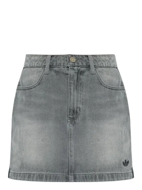 Adidas Originals By Alexander Wang Denim Skirt - Grey