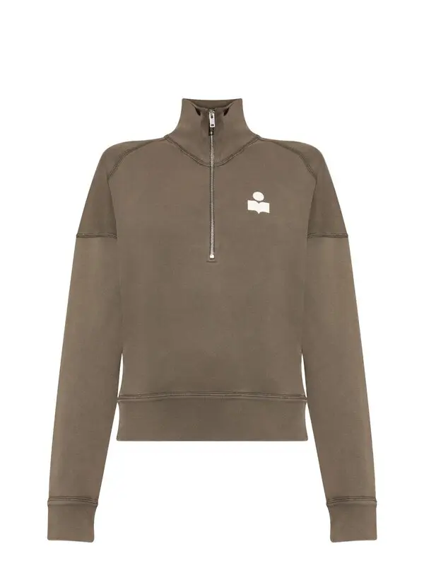 MARANT ETOILE Ross Cotton Sweatshirt - Brown