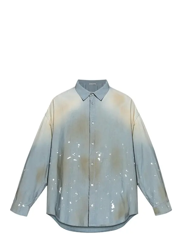 Acne Studios Shirt With A Distressed Effect - Light Blue
