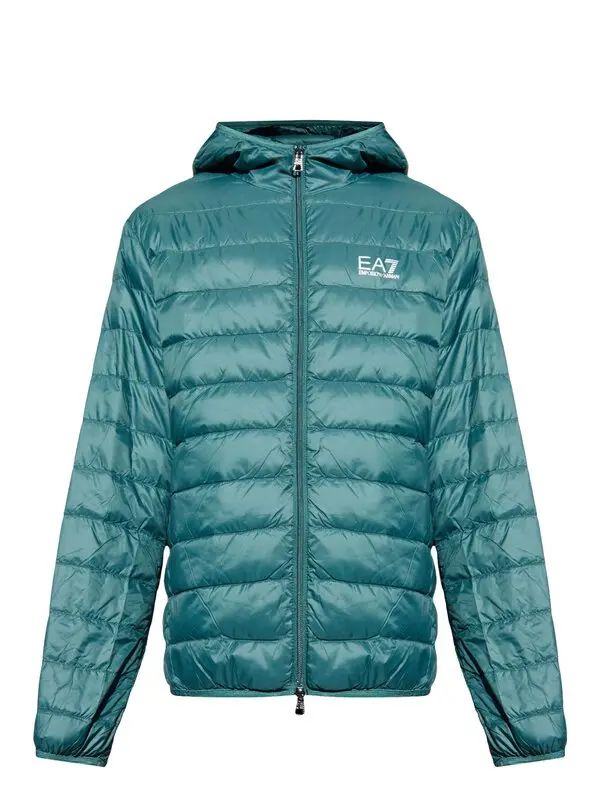 Emporio Armani Quilted Hooded Jacket - Green