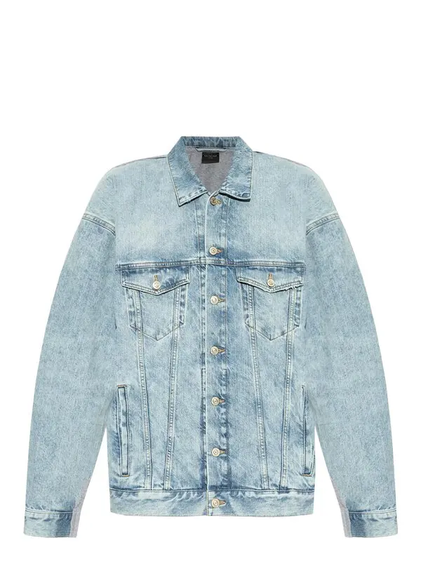 Balenciaga Mixed Fabric Jacket - Blue