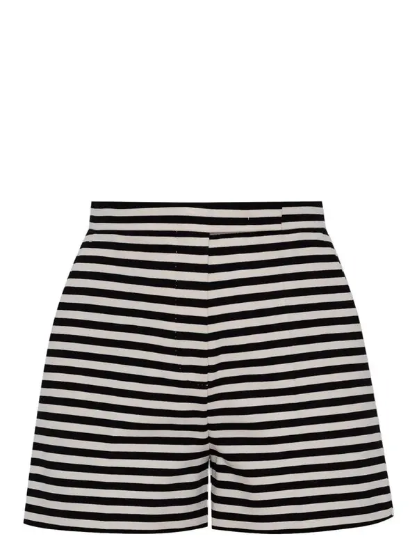 Max Mara Onirica Striped High-waisted Shorts - Black