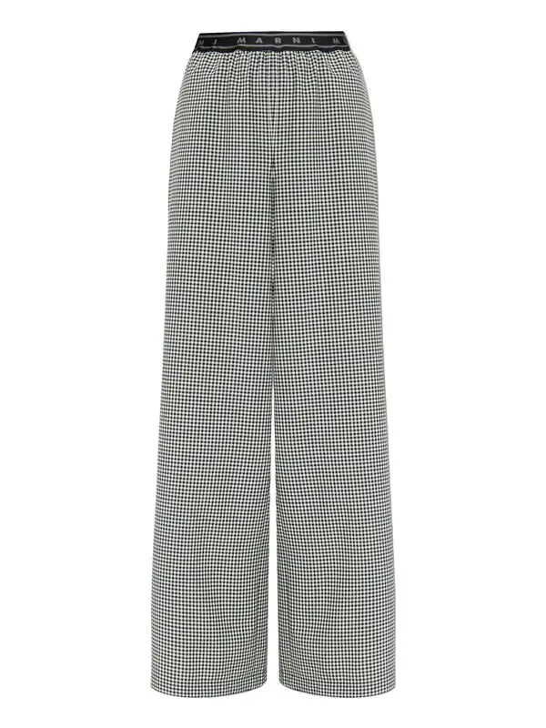 Marni Loose-fitting Plaid Trousers - Black