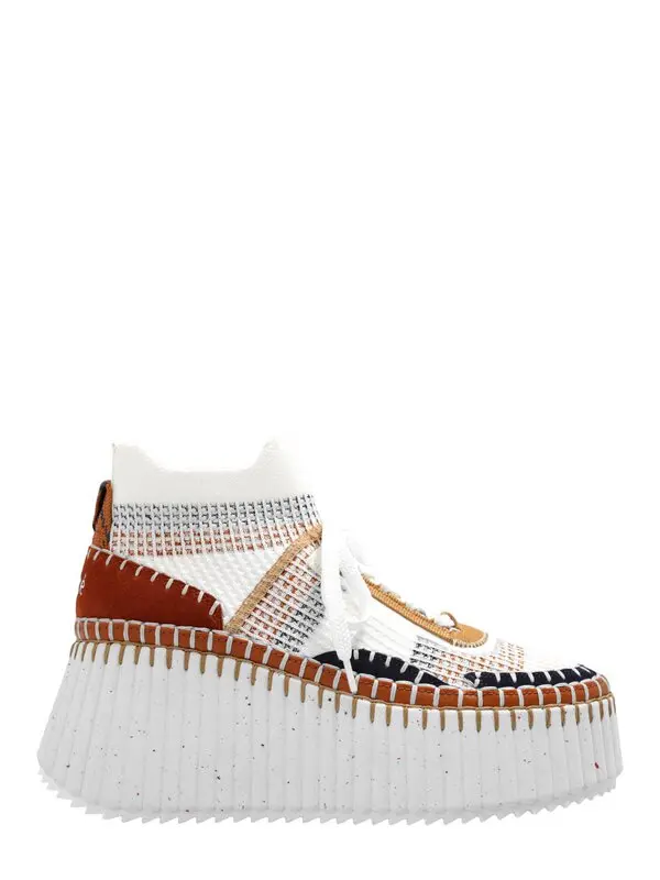 Chloé Nama Wedge Sneakers - White