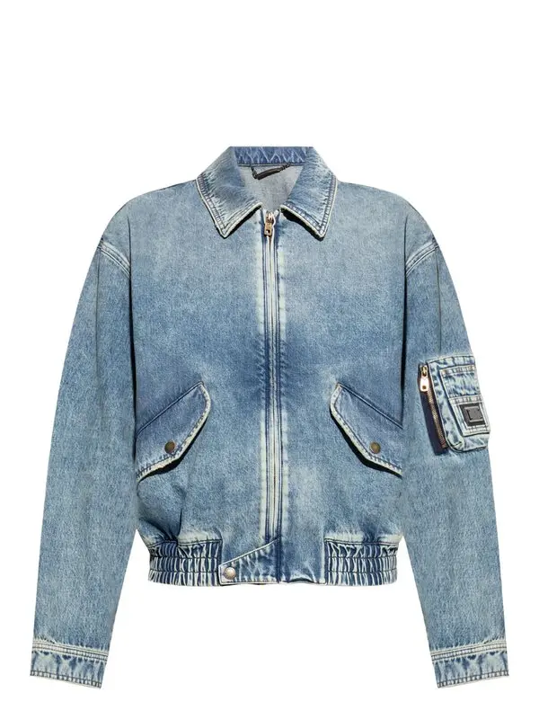Dolce & Gabbana Vintage Effect Denim Jacket - Blue