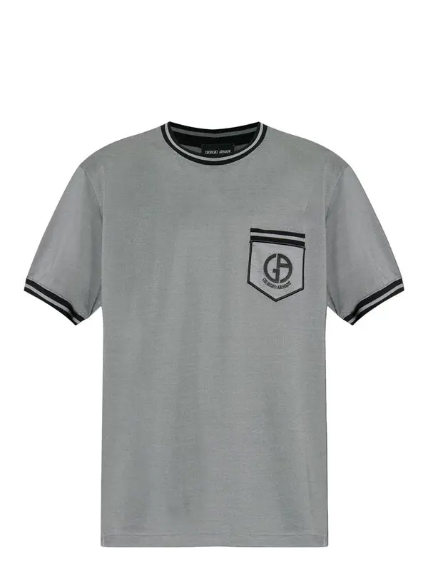 Giorgio Armani T-shirt With Pocket - Grey