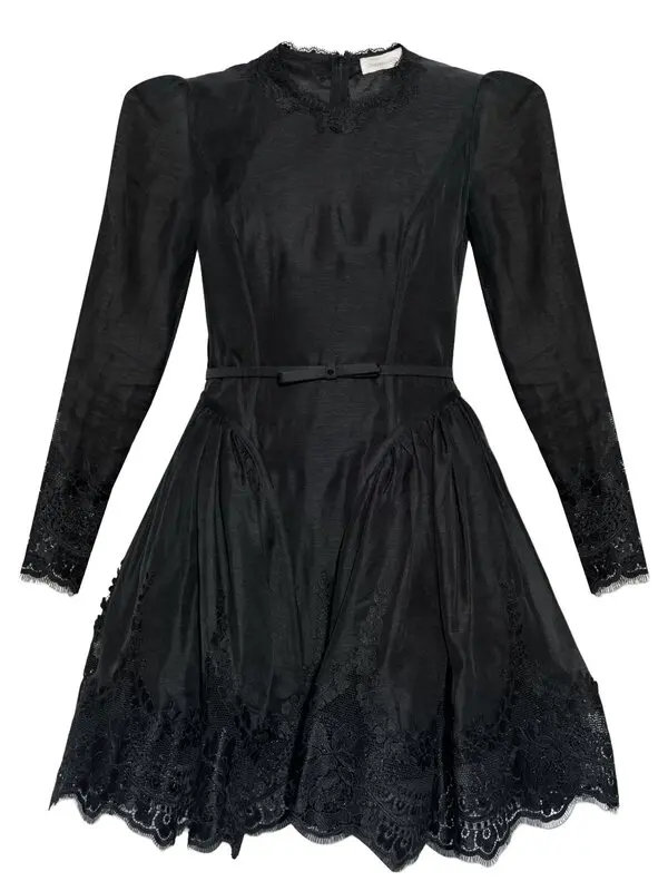 Zimmermann Lace Insert Dress - Black