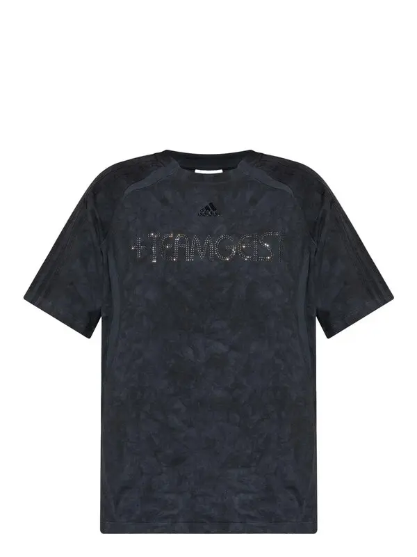 ADIDAS ORIGINALS T-shirt With Shimmering Appliqués - Black