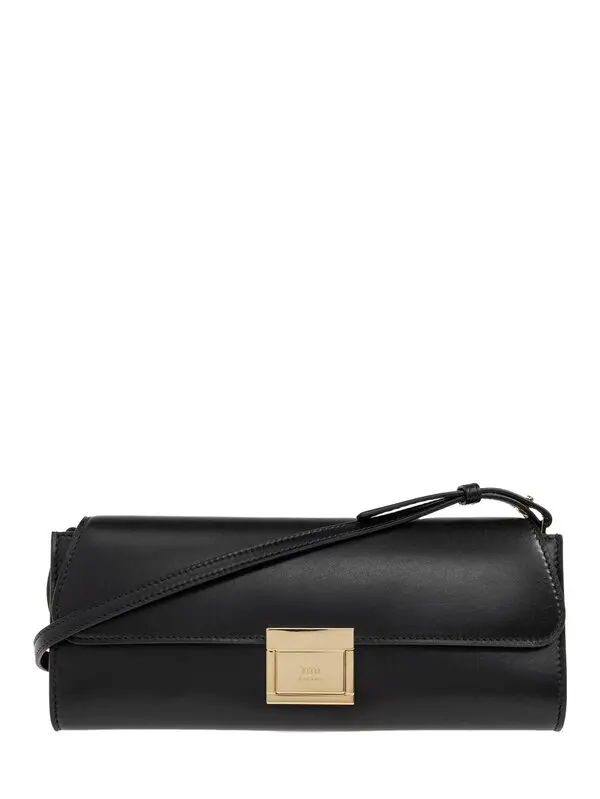 Ami Leather Shoulder Bag - Black