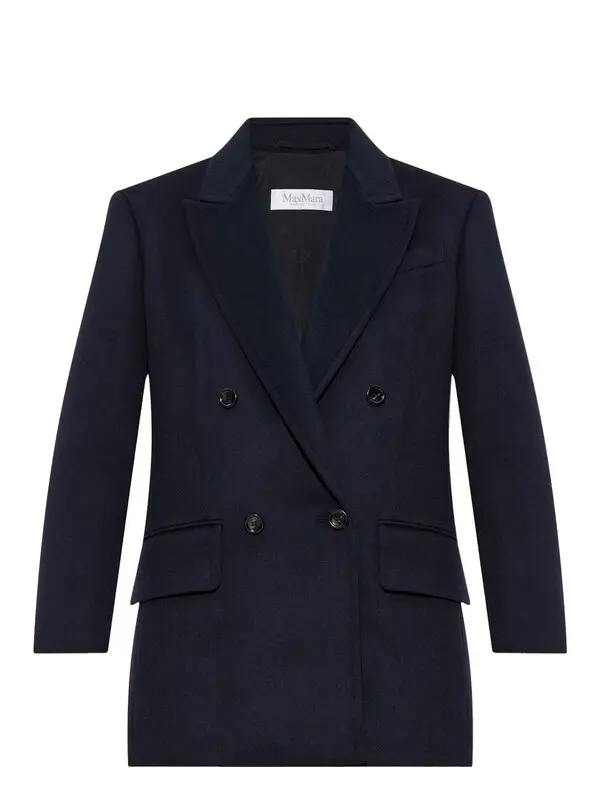 Max Mara Olimpia Short Coat - Navy Blue