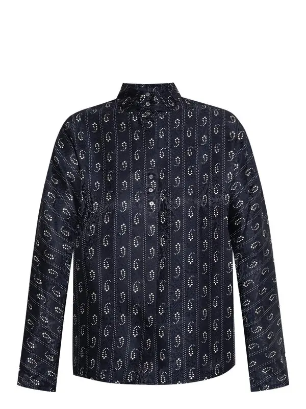 Tory Burch Patterned Shirt - Navy Blue