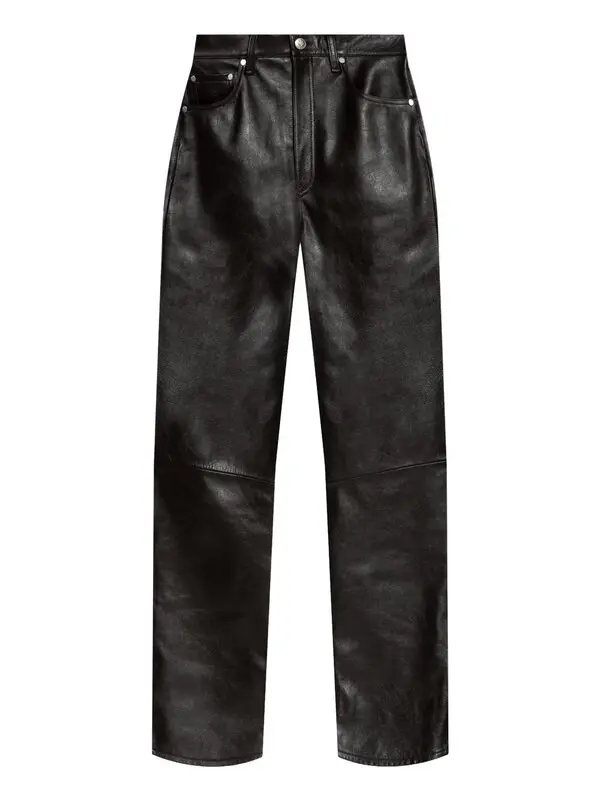 Rag & Bone Leather Trousers - Brown