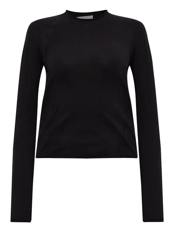 Helmut Lang Embroidered Logo Top - Black