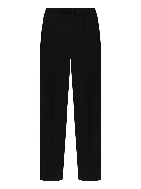 LANVIN Pleated Virgin Wool Trousers - Black