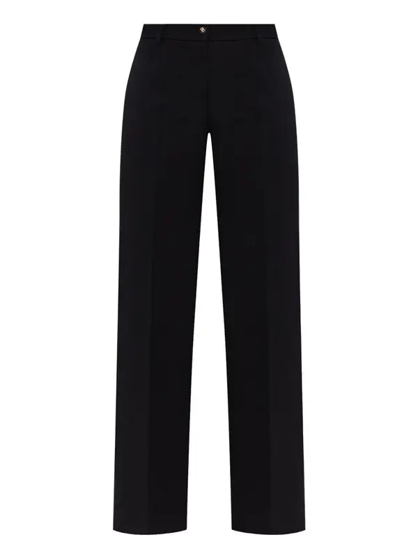 Dolce & Gabbana Wool Pleated Trousers - Black