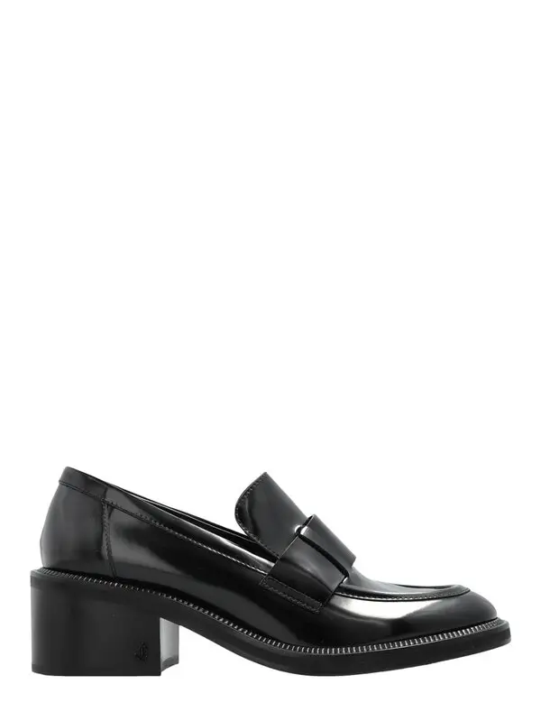 JIMMY CHOO Tylor Heeled Loafers - Black