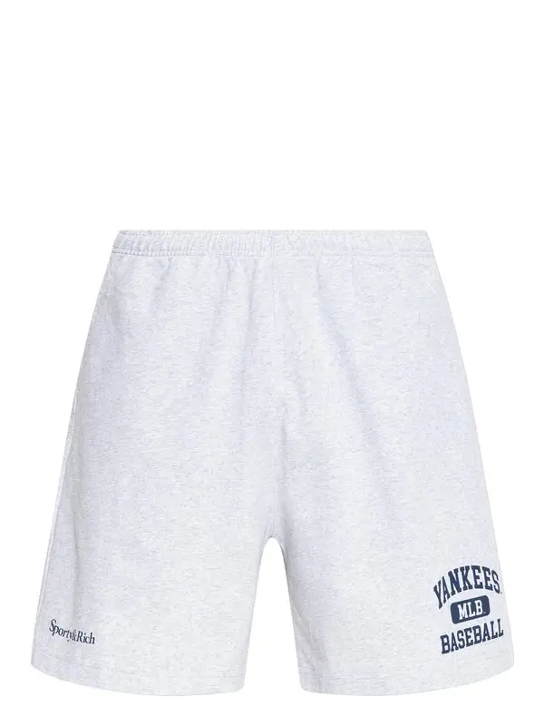 SPORTY & RICH 47 & New York Yankees' Shorts - Grey