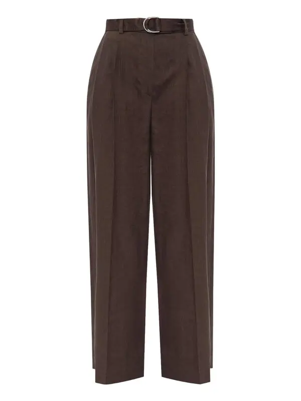 Helmut Lang Wide-leg Crease Trousers - Brown