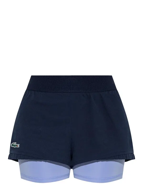 Lacoste Layered Training Shorts - Navy Blue