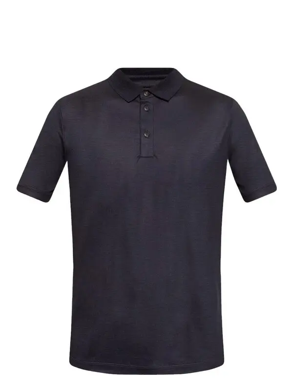 Giorgio Armani Wool Polo Shirt - Navy Blue