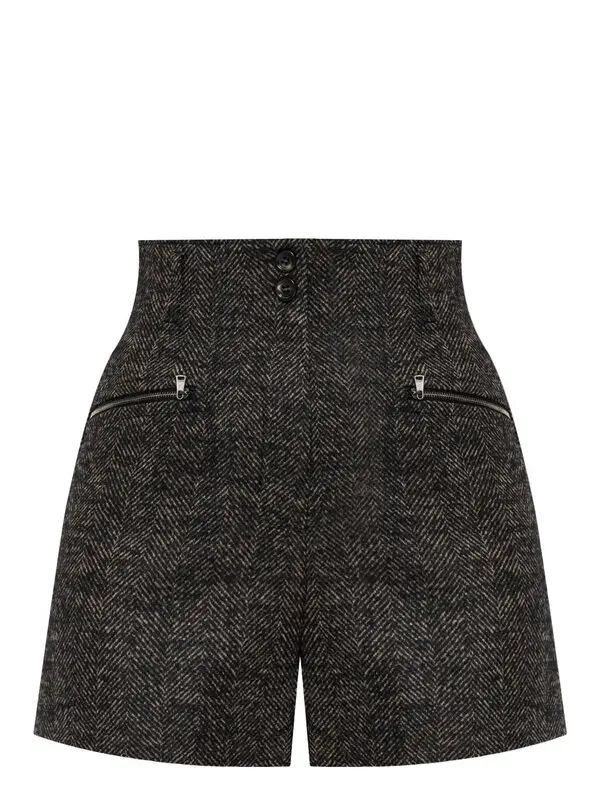 Max Mara Bolzano Herringbone Shorts - Brown