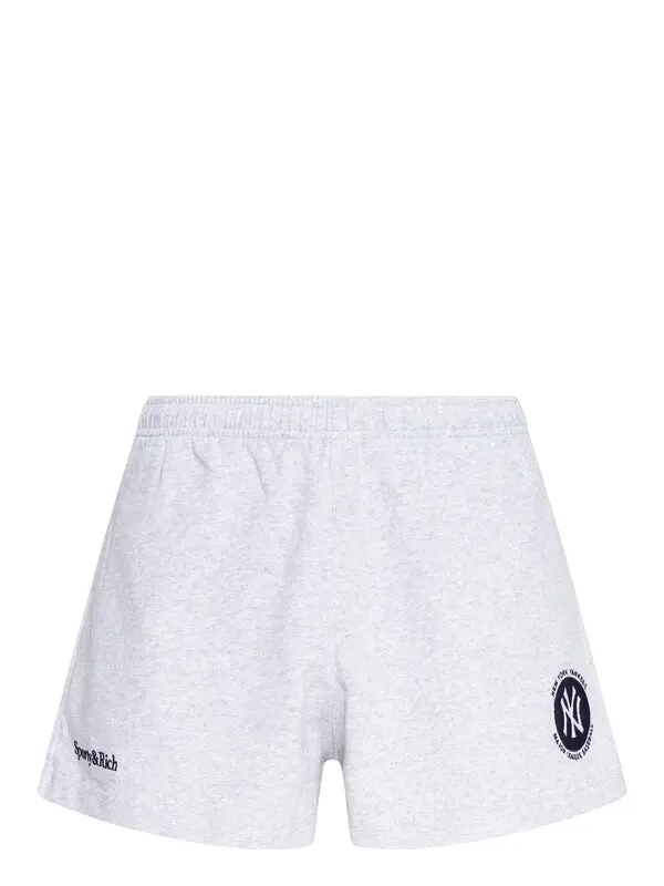 SPORTY & RICH 47 & New York Yankees' Shorts - Grey