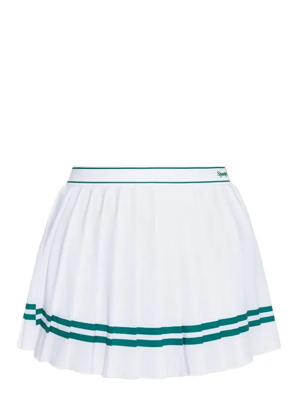 SPORTY & RICH Pleated Mini Skirt - White