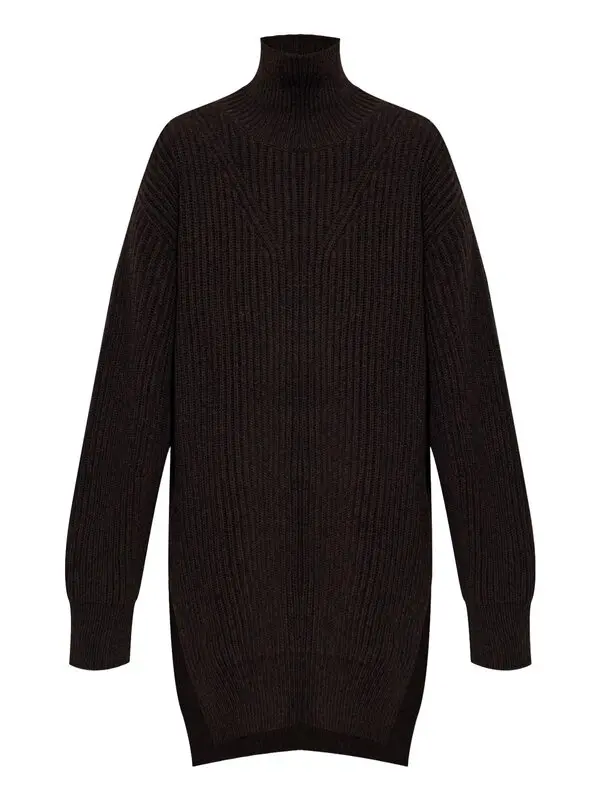 JIL SANDER Wool Turtleneck - Brown