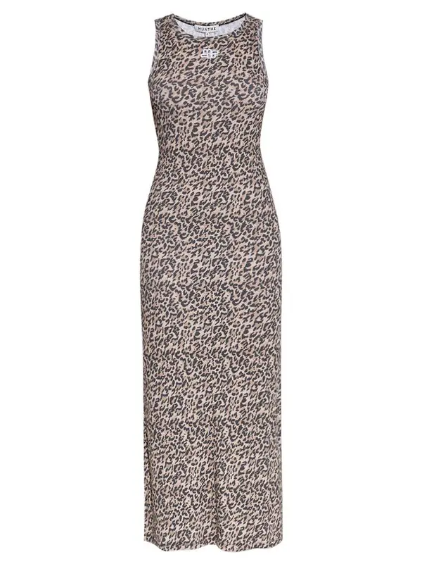 Munthe Panna Ribbed Knit Midi Dress - Beige