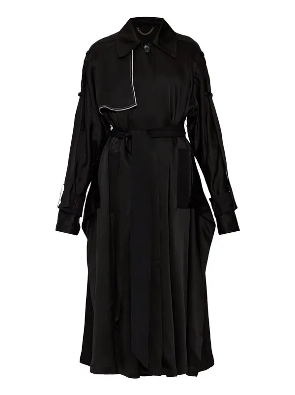 Victoria Beckham Satin Coat - Black