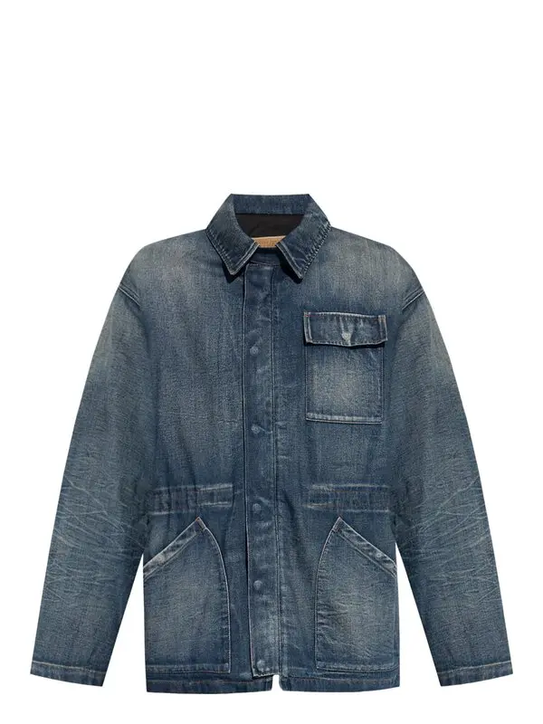 MAISON MARGIELA Insulated Denim Jacket - Navy Blue