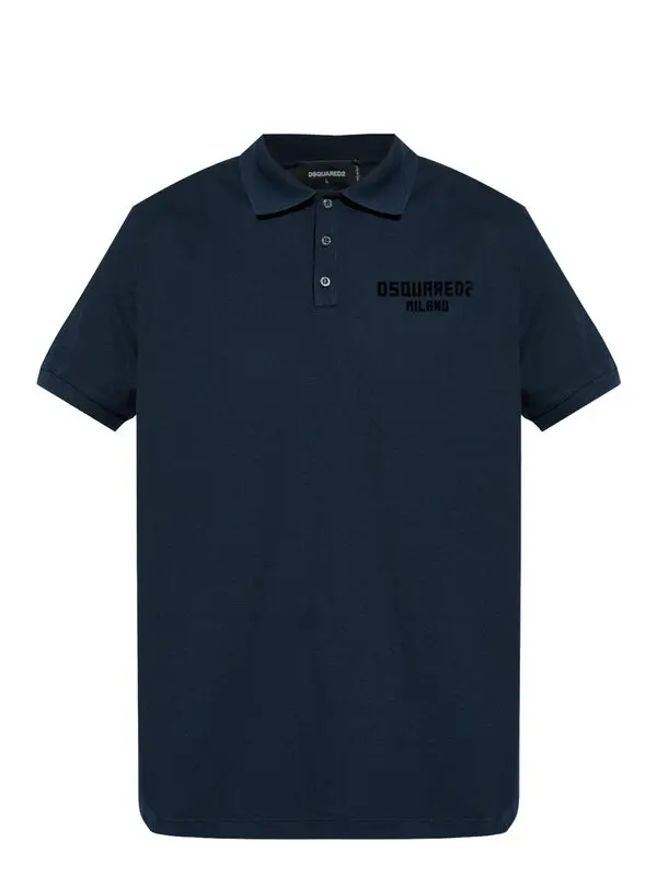 Dsquared2 Polo With Logo - Navy Blue