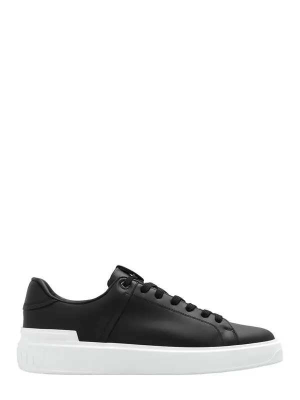 Balmain B-court Leather Sneakers - Black