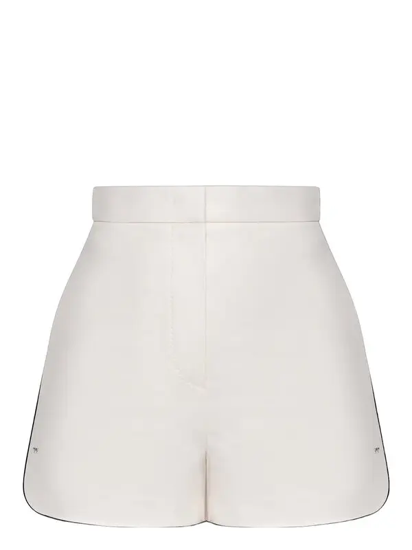 Max Mara Orbita Satin Shorts - White