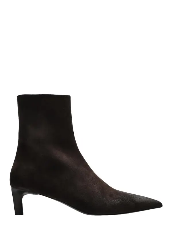Marsèll Suede Heeled Ankle Boots - Brown