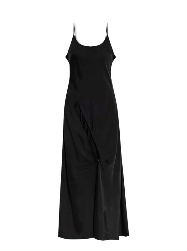 Vetements Viscose Dress With Convertible Styling - Black