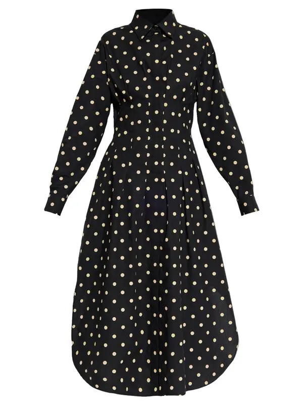 Moschino Polka Dot Midi Dress - Black