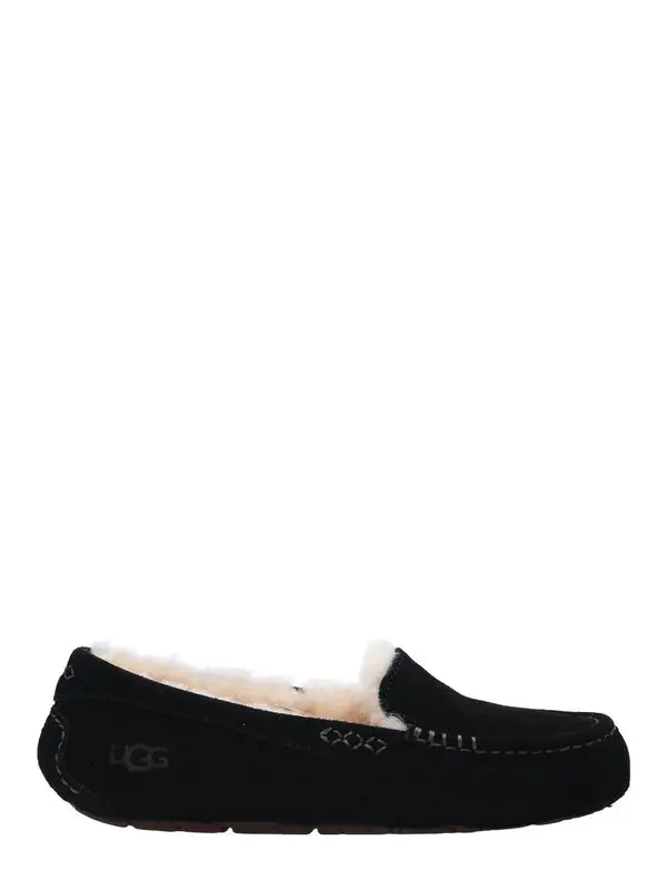 UGG W Ansley Moccasins With Fur Lining - Black