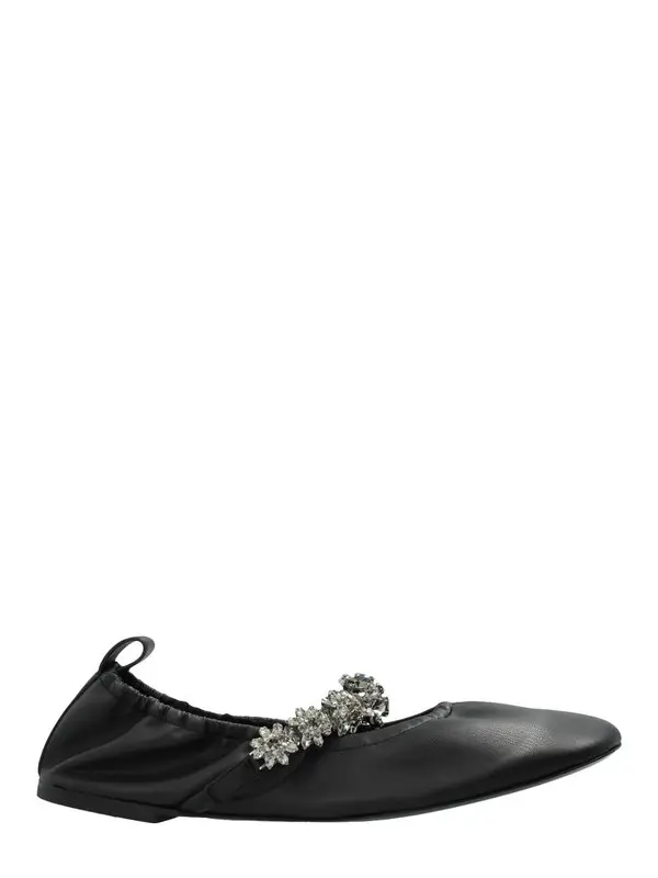 Stella McCartney Elsa Crystal-strap Ballet Flats - Black