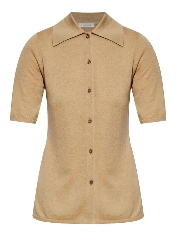 BY MALENE BIRGER Dotta Short-sleeved Cardigan - Beige