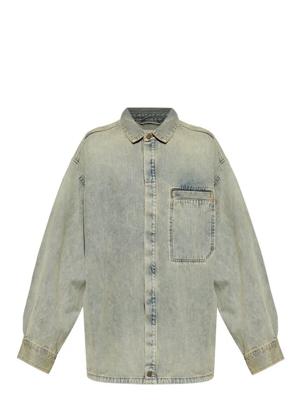 ENTIRE STUDIOS Oversized Denim Shirt - Blue
