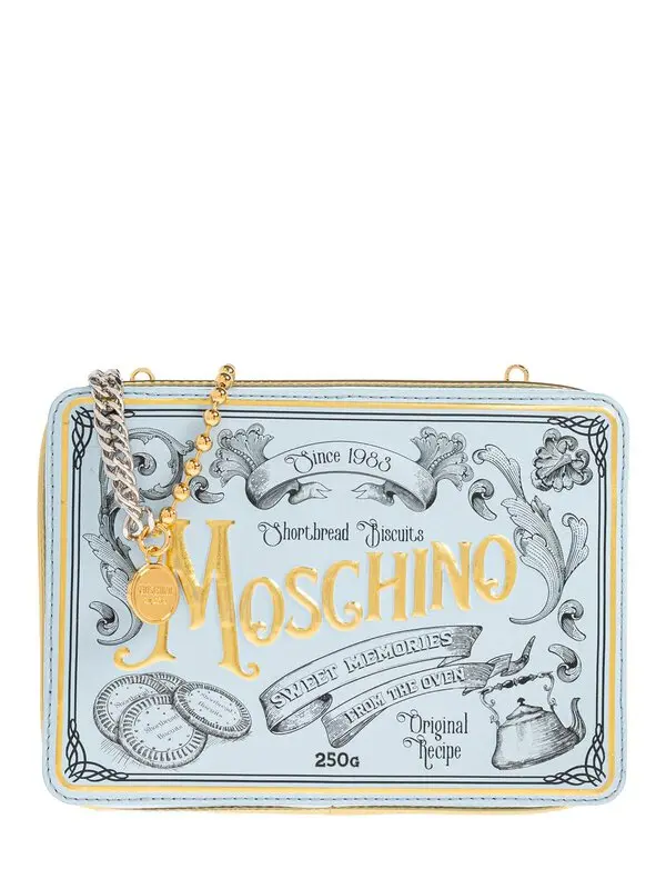 Moschino Logo Handbag - Light Blue