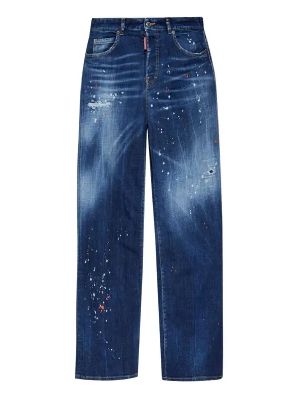 Dsquared2 Traveller Wide-leg Jeans - Navy Blue