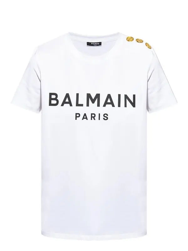 Balmain Logo T-shirt - White