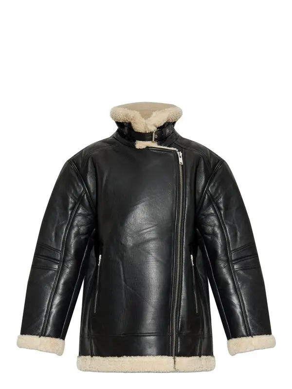 GESTUZ Gzshilina Sheepskin Coat - Black