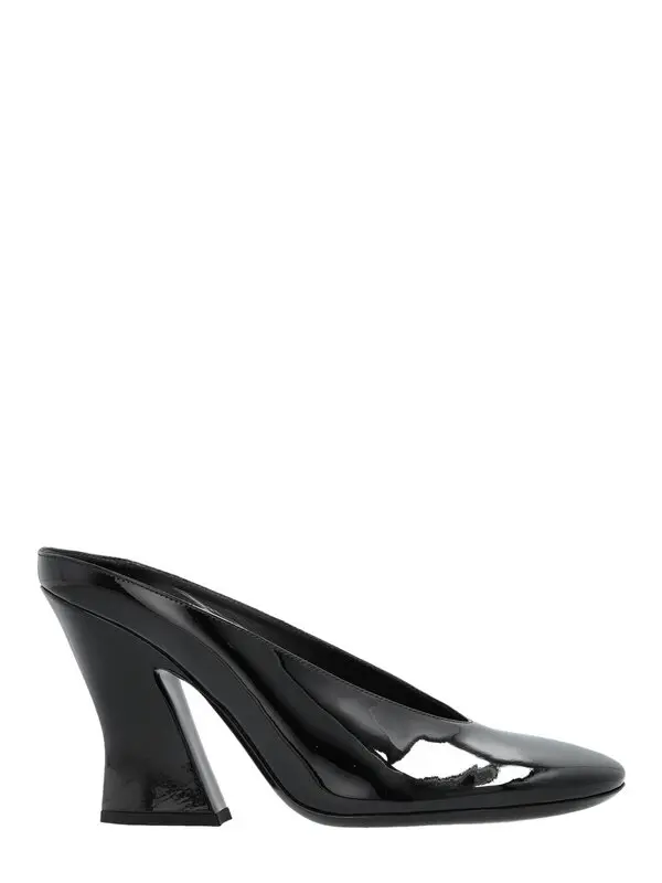 Givenchy Patent Leather Heeled Mules - Black