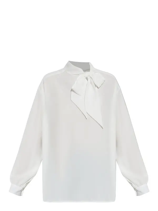 Emporio Armani Top With Decorative Tie - White