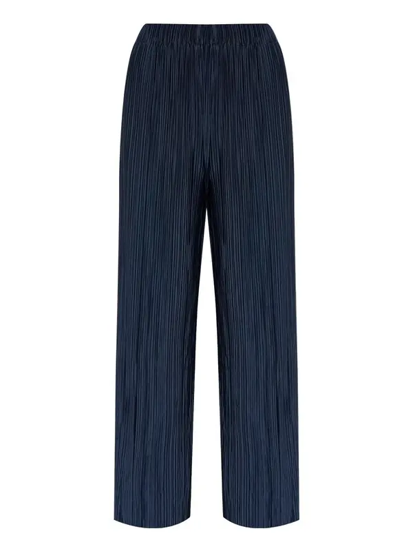 SAMSØE SAMSØE Uma Wide-leg Pleated Trousers - Navy Blue